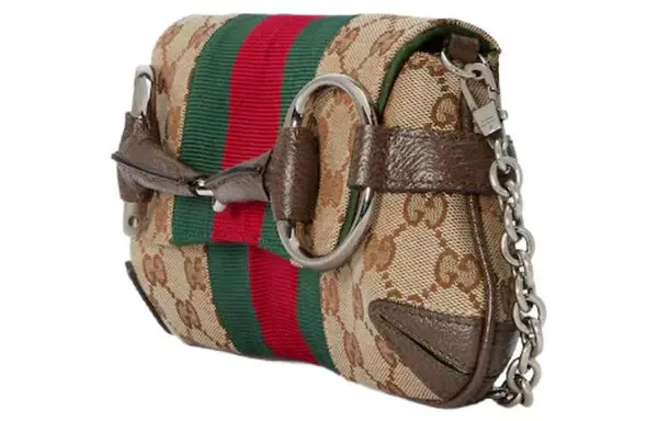 Gucci Horsebit Chain Small Shoulder Bag - Beige/ebony