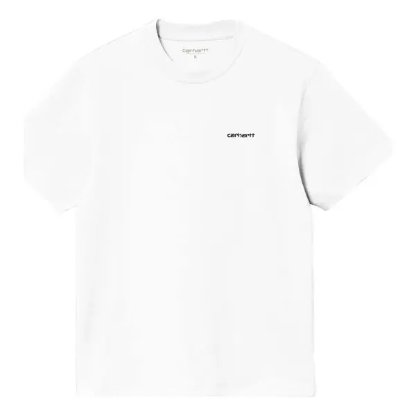 Carhartt Work In Progress Script Embroidery Short Sleeve T-shirt - White