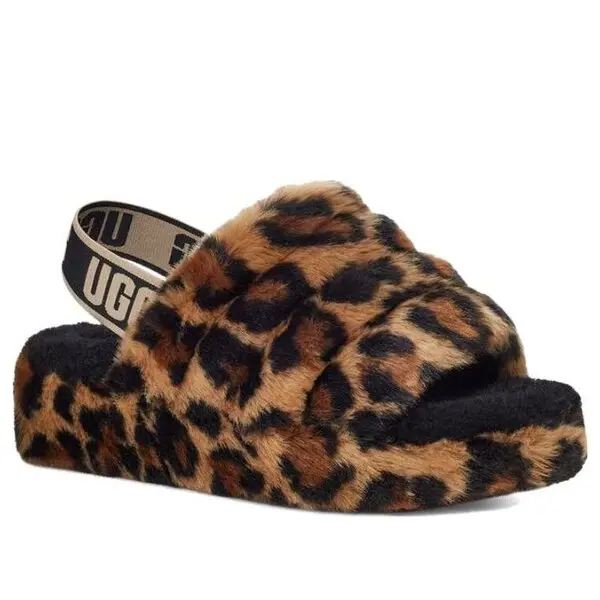 UGG Fluff Yeah Leopard Slides