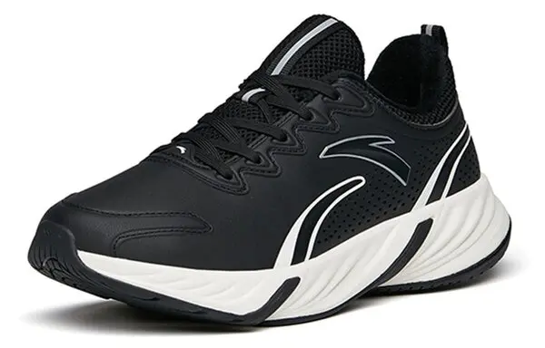 ANTA Run Collection Fleeced Sneakers - Black/white