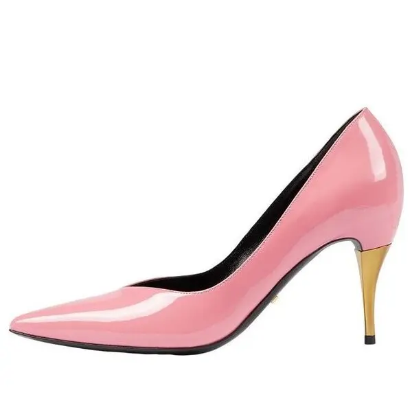Gucci Patent Leather Mid-heel Pump - Pink