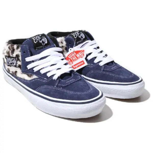 VANS Half Cab X Supreme Leopard Print Sneakers - Navy Blue