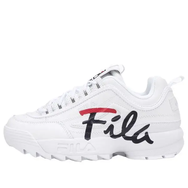 FILA Disruptor 2 Low Top Sneakers - White/black/red