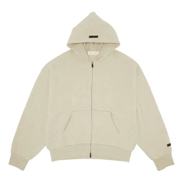 Fear Of God Classic Full Zip Hoodie - Heather Stone