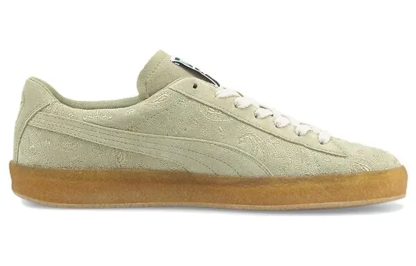 PUMA Suede Crepe Embroidered Sneakers - Green/brown
