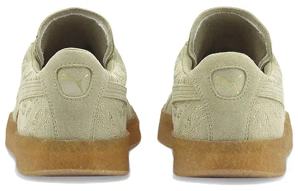 PUMA Suede Crepe Embroidered Sneakers - Green/brown