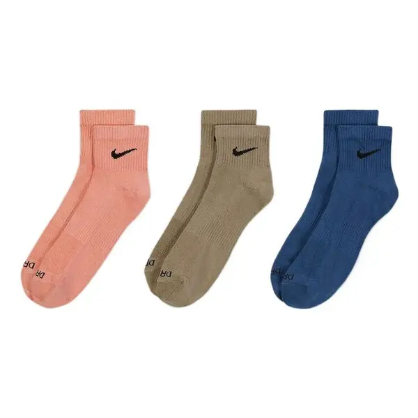 Nike Lightweight Ankle Socks 3 Pair Pack - Multi-color