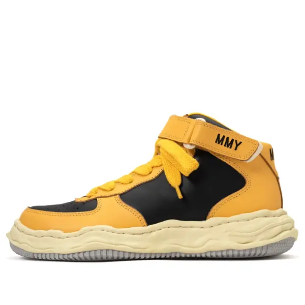 Mihara Yasuhiro High-top Leather Sneakers - Black/yellow