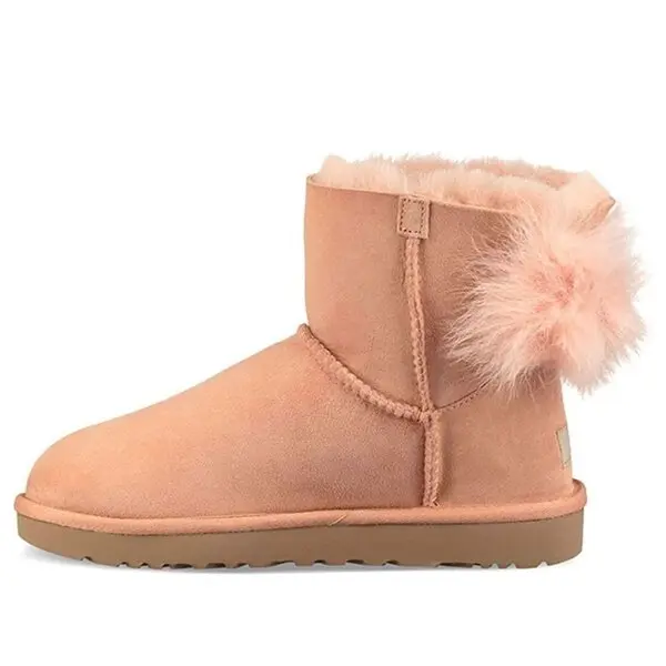 UGG Fluff Bow Mini Boots - Pinkred
