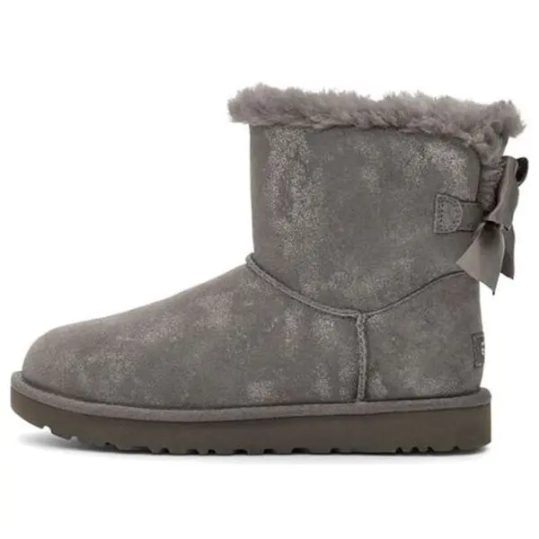 UGG Mini Bailey Bow Glimmer Boots - Charcoal