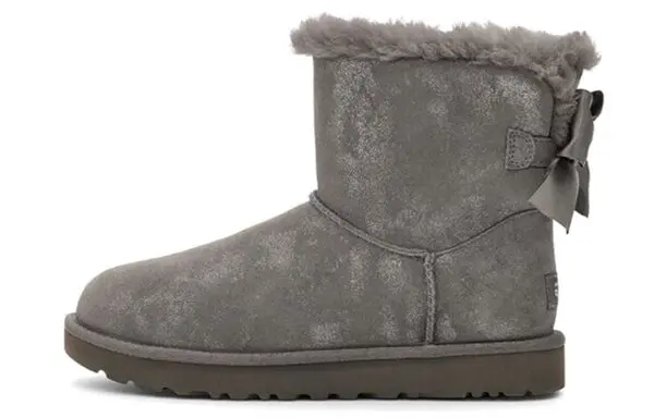 UGG Mini Bailey Bow Glimmer Boots - Charcoal
