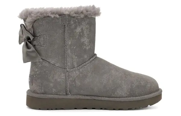 UGG Mini Bailey Bow Glimmer Boots - Charcoal