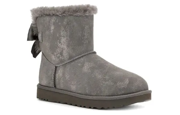 UGG Mini Bailey Bow Glimmer Boots - Charcoal