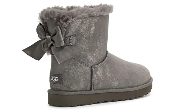 UGG Mini Bailey Bow Glimmer Boots - Charcoal