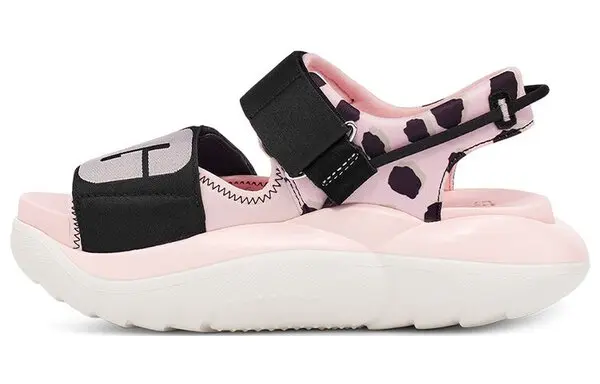 UGG La Cloud Collection Sandal Leopard Print - Pink
