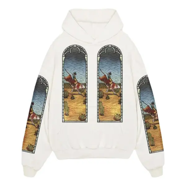 WHO DECIDES WAR X Est Gee Stained Glass Hoodie - White