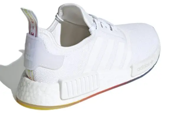 Adidas Nmd_r1 J Rainbow Sole Sneakers - White