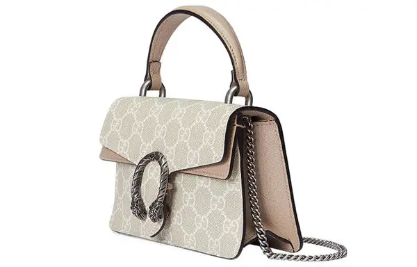 Gucci Dionysus Mini Top Handle Bag - Beige/white