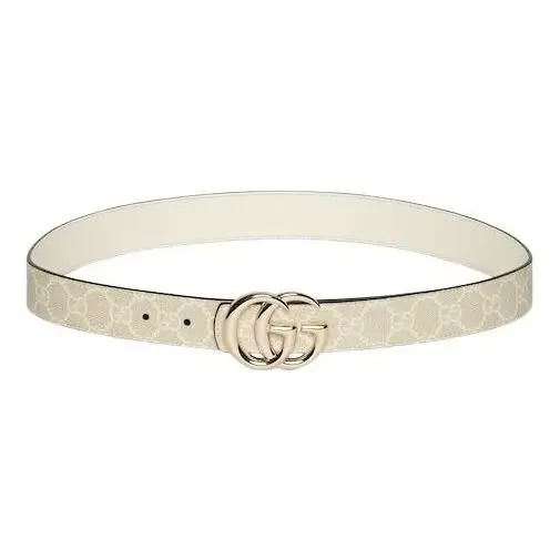 Gucci Reversible Gg Marmont Belt - White