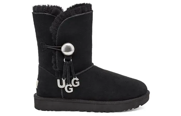 UGG Bailey Button Charm Metallic Alphabet Boot