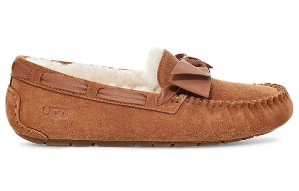 UGG Dakota Leather Bow Moccasins