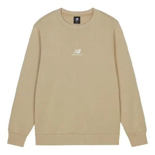 NEW BALANCE Logo Printing Round Neck Long Sleeve - Khaki