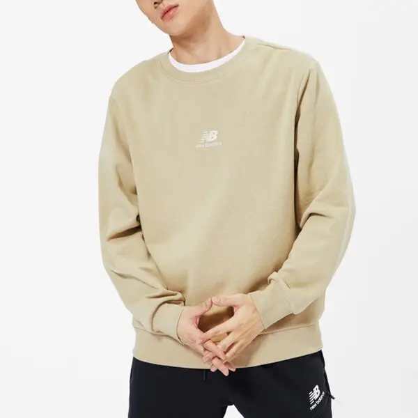 NEW BALANCE Logo Printing Round Neck Long Sleeve - Khaki