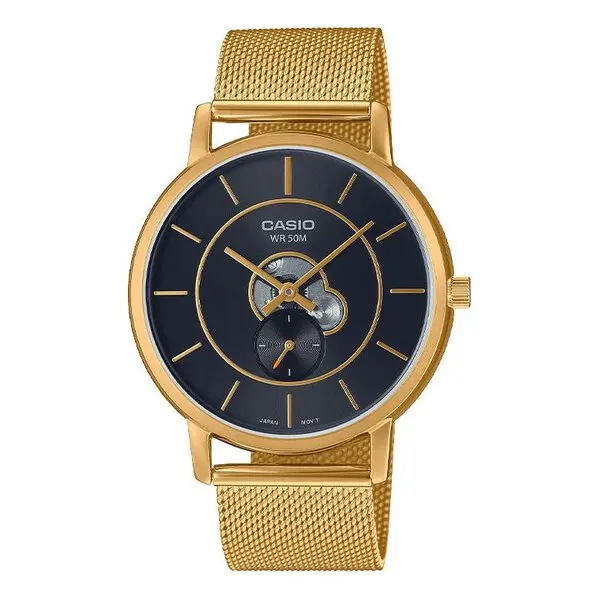 Casio Watch With Mesh Bracelet - Black