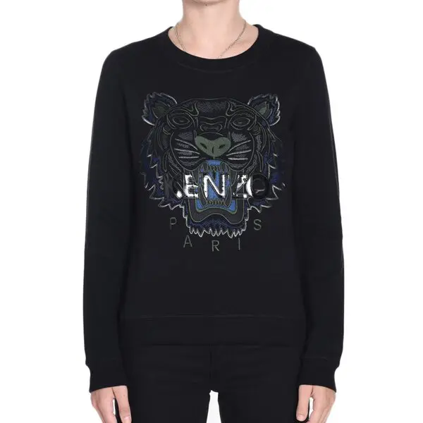 Kenzo Cotton Tiger Head Long Sleeve Pullover