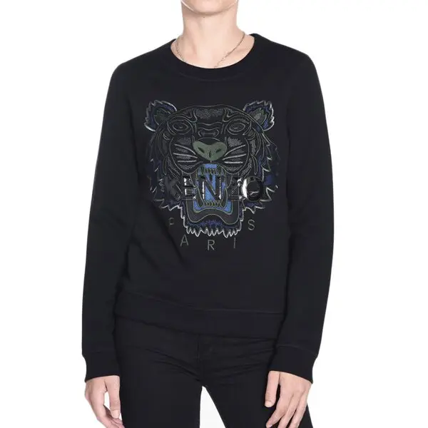 Kenzo Cotton Tiger Head Long Sleeve Pullover