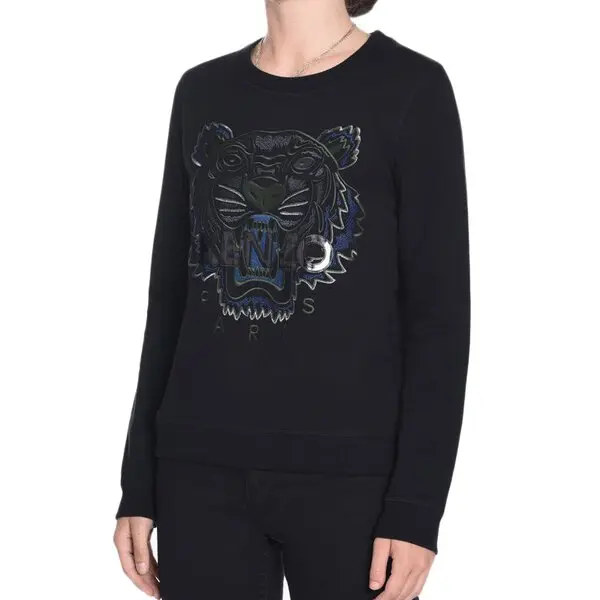 Kenzo Cotton Tiger Head Long Sleeve Pullover