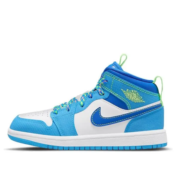JORDAN 1 Mid Se "sprite - Blue/white