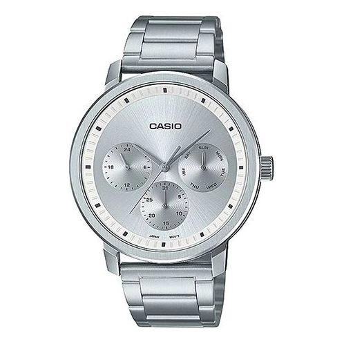 Casio Analog Dress Watch With Stainless Steel Strap - Silver