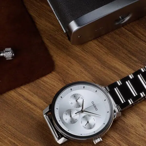 Casio Analog Dress Watch With Stainless Steel Strap - Silver