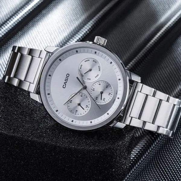 Casio Analog Dress Watch With Stainless Steel Strap - Silver