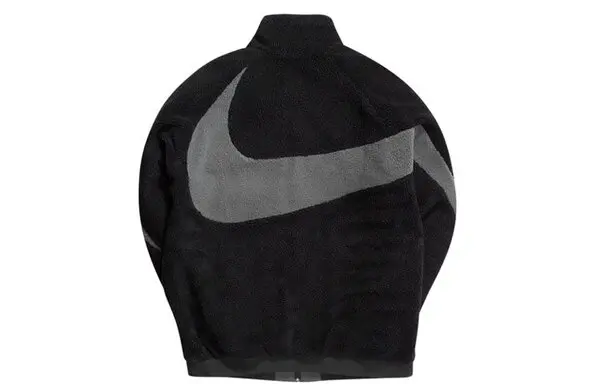 Nike Stand Collar Fleece Reversible Jacket - Black