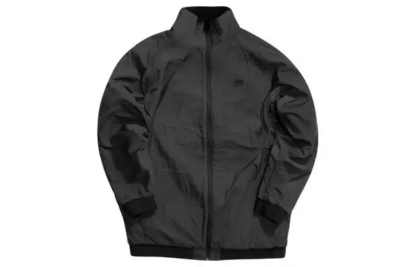 Nike Stand Collar Fleece Reversible Jacket - Black