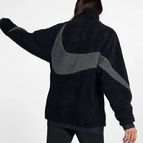 Nike Stand Collar Fleece Reversible Jacket - Black