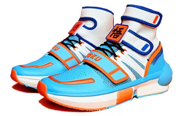 ANTA X Dragon Ball Super Basketball High-top Sneakers - Blue/orange/white