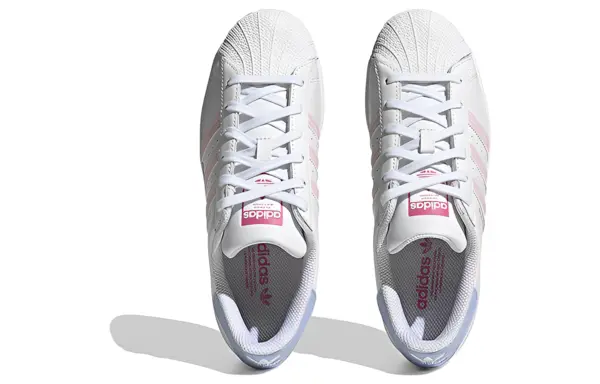 Adidas Originals Superstar Sneakers - White/pink/blue