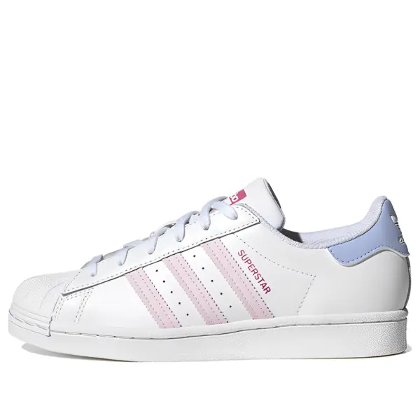 Adidas Originals Superstar Sneakers - White/pink/blue