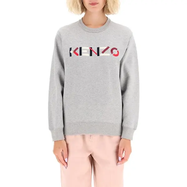 Kenzo Embroidered Logo Fleece Lined Hoodie - Tan