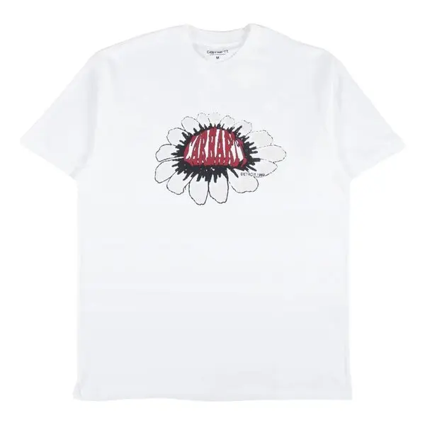 Carhartt Work In Progress Pixel Flower Short Sleeve T-shirt - White