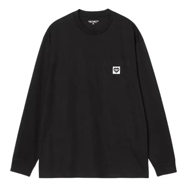 Carhartt Work In Progress Pocket Heart Long Sleeve T-shirt - Black