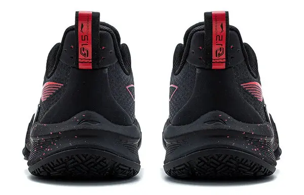 LI-NING Light Speed 1.5 Low-top Athletic Sneakers - Black/red