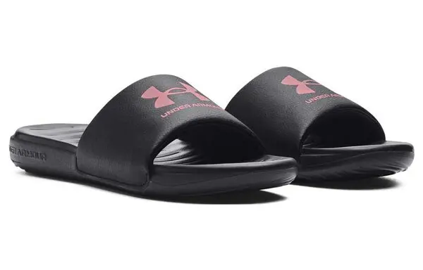Under Armour Ansa Fixed Slide - Black/pink Elixir
