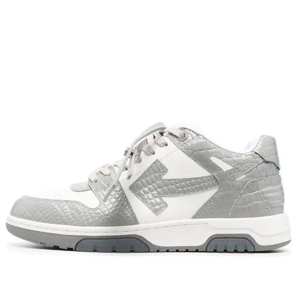 Off-White Out Of Office Croco Print Sneakers - Grey/white