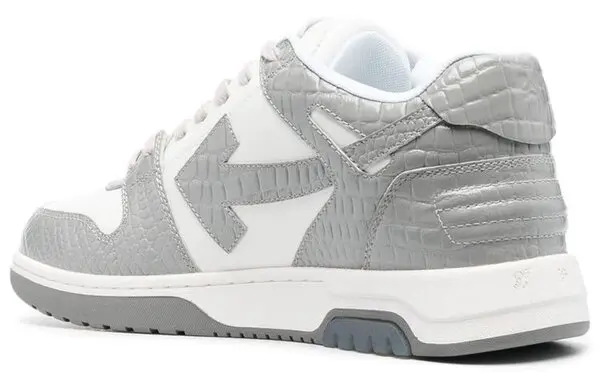 Off-White Out Of Office Croco Print Sneakers - Grey/white