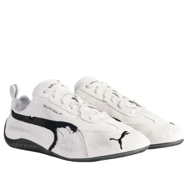Balenciaga X Puma Speedcat Suede - White/black