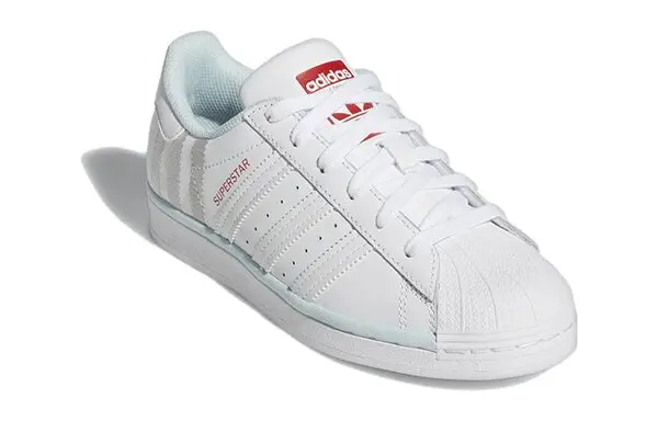 Adidas Originals Superstar Low Top Sneakers - Cloud White/cloud White/almost Blue